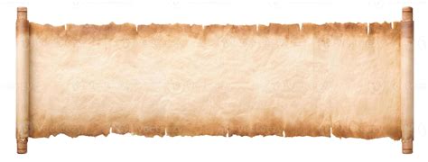 Old Parchment Paper Scroll Sheet Vintage Aged Or Texture Isolated On