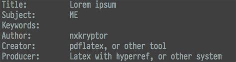 Hyperref How To Get Correct PDF Metadata TeX LaTeX Stack Exchange