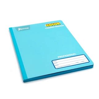 Cuaderno Cosido Profesional Cuadro Grande Norma Color Azul Claro Hojas