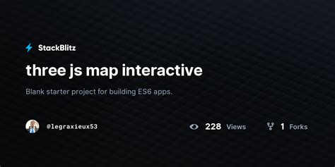 Three Js Map Interactive Stackblitz