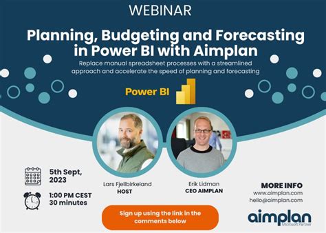 erik lidman on linkedin powerbi aimplan budget fpna