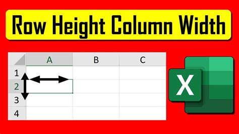 How To Change Row Height And Column Width In Excel Microsoft Excel