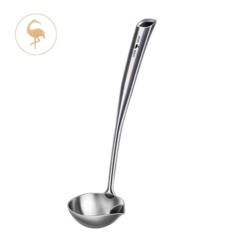 Lfgb 인증 304 스테인리스 스틸 오일 필터 지방 분리 수프 스푼 가족 저녁 식사 서빙 국자 크리스마스 새해