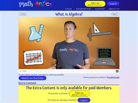 Math Antics What Is Algebra Instructional Video For 6th 9th Grade