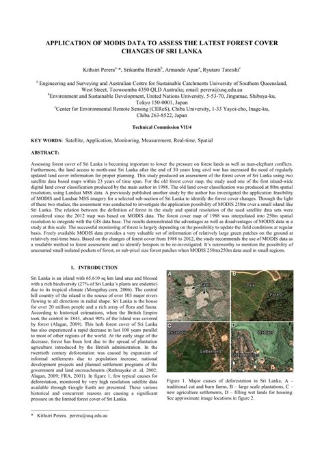 pdf application of modis data to assess the latest forest cover