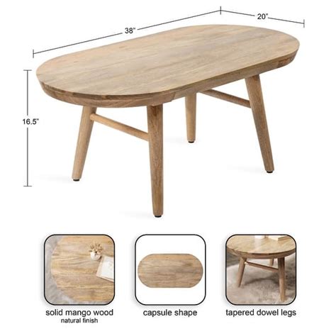 Kate And Laurel Conan Oval Wood Coffee Table Bed Bath And Beyond 39053533