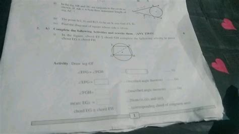 A Complete The Following Activities And Rewrite Them Any Two I In T