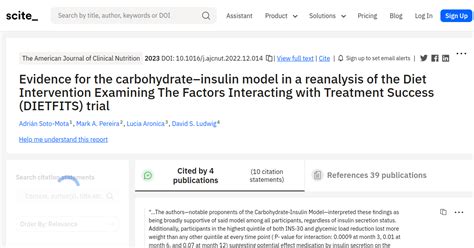 Evidence For The Carbohydrateinsulin Model In A Reanalysis Of The Diet