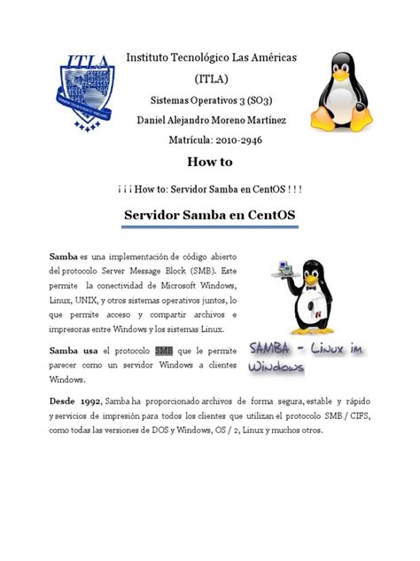 Samba Centos Pdf Pdf Servidor Computación Archivo De Computadora