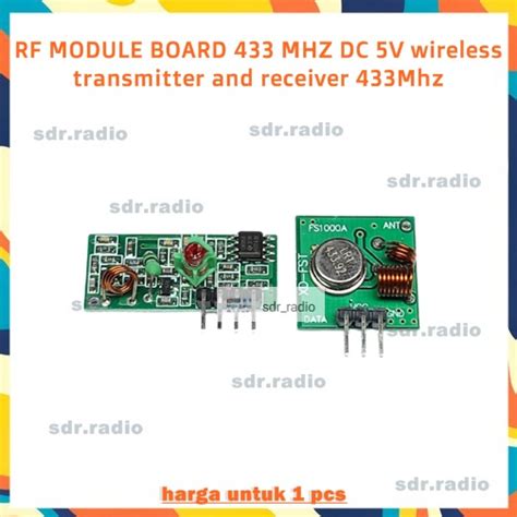 Rf Module Board 433 Mhz Dc 5v Wireless Transmitter And Receiver 433mhz