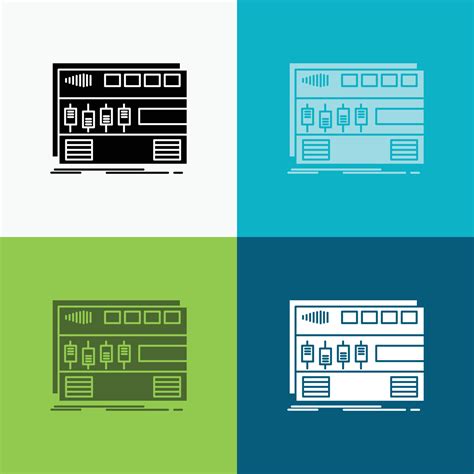 Audio Mastering Module Rackmount Sound Icon Over Various Background