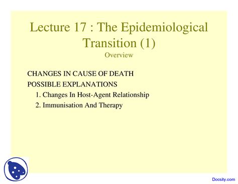 Epidemiological Geography Lecture Slides Docsity