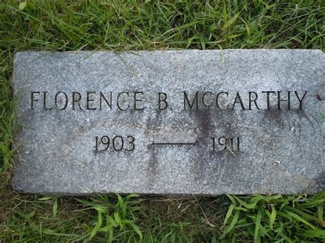 Florence B Mccarthy 1903 1911 Find A Grave Memorial