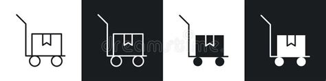 Dolly Flatbed Icon Stock Illustration Illustration Of Sign 341334534