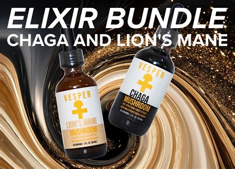 The Power Of The Elixir Bundle Lions Mane And Chaga Mushrooms