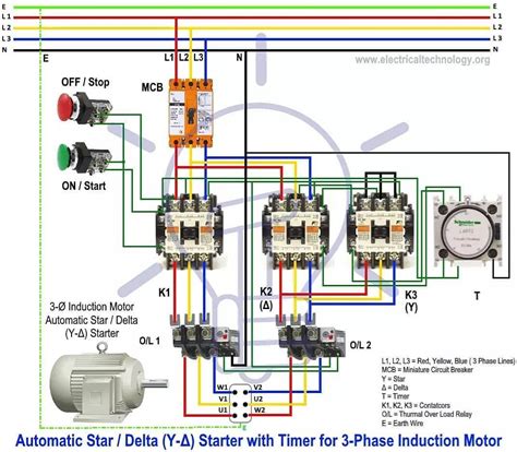 Control Wiring Diagram Of Star Delta Star Delta Starter Cont