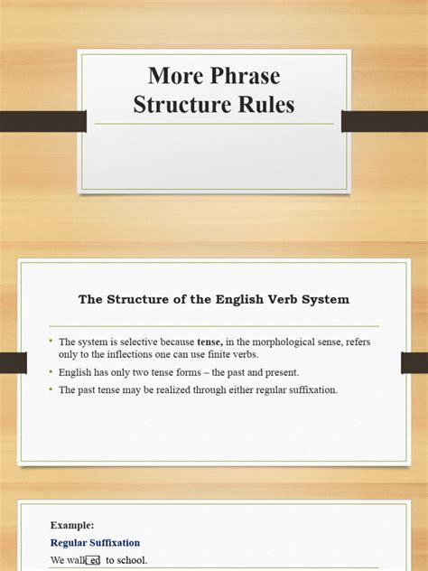 Chapter 6 More Phrase Structure Rules Pdf Verb Noun