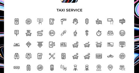 Taxi Service Icons Icons Ft Taxi And Transportation Envato