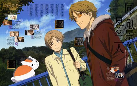 Natsume Takashi Nyanko Sensei And Natori Shuichi Natsume Yuujinchou Drawn By Takata Akira