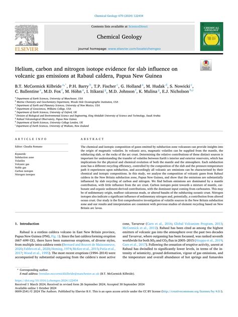 Pdf Helium Carbon And Nitrogen Isotope Evidence For Slab Influence