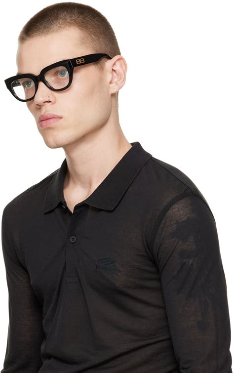 Balenciaga Black Rectangular Glasses Balenciaga