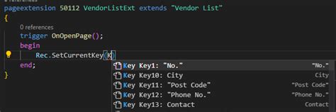 Show List Of Keys While Working On Al Code Microsoft Learn