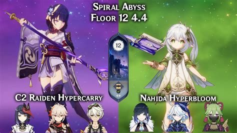 NEW Spiral Abyss C Raiden Hypercarry Nahida Hyperbloom Floor Genshin Impact YouTube