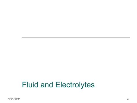 Fluid And Electrolytes Ppt Good For Pgs And Undergraduates Ppt