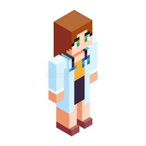 Isolated Medical Minecraft Vector Illustration Stock Vector