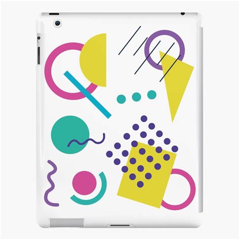 Coque et skin adhésive iPad Motifs abstraits géométriques de néon des
