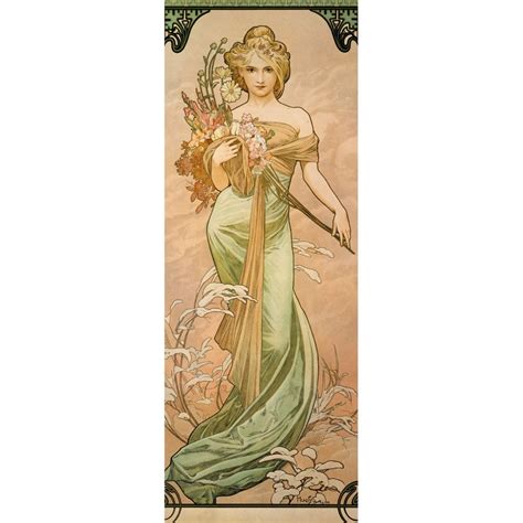 Fotomurale Mucha La Primavera Wall Artit