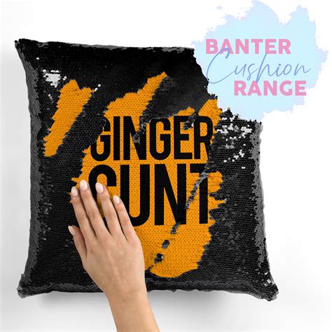 Ginger Cunt Funny Sequin Cushion