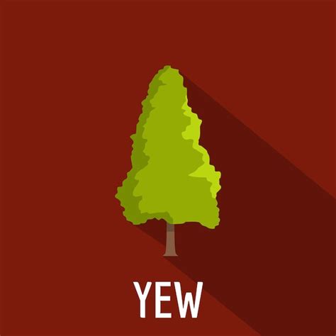 Premium Vector Yew Tree Icon Flat Illustration Of Yew Tree Vector