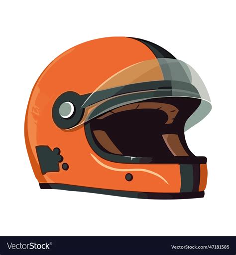Biker Riding Motorcycle With Sports Helmet Vector Image