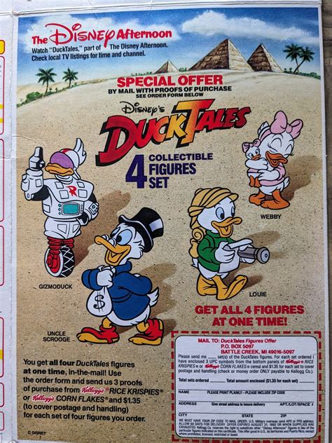 Cereal Box Disney Duck Tales Kelloggs Promo Mercari
