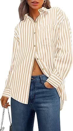 Prettygarden Camisas De Manga Larga Con Botones Para Mujer Estilo Informal Para El Otoño A