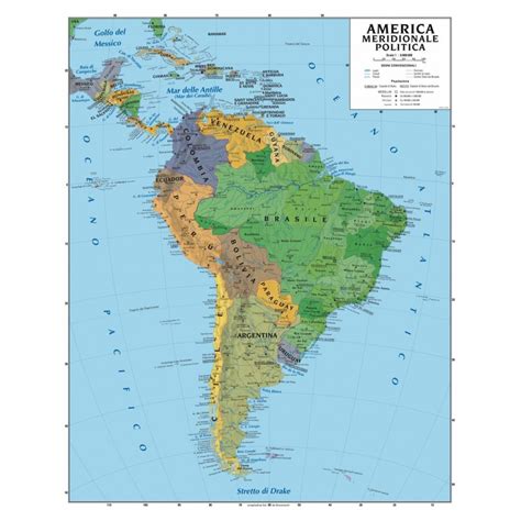 Insalata Civilizzare Assimilare Sud America Mappa Politica Freccette