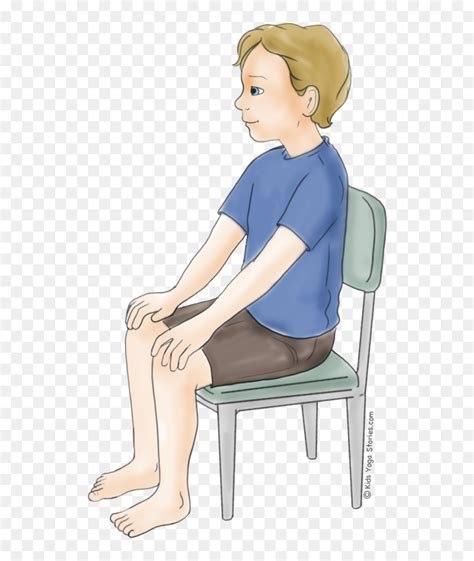 Sitting On Chair Cartoon Hd Png Download Vhv