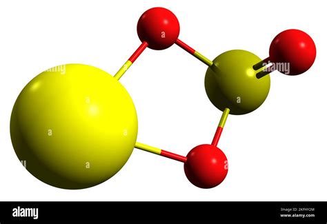 3d Bild Der Skelettformel Von Calciumsulfit Molekulare Chemische