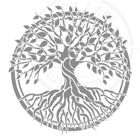 Tree Of Life Stencil Etsy