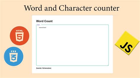 Word And Character Counter In Javascript Project 2 Youtube