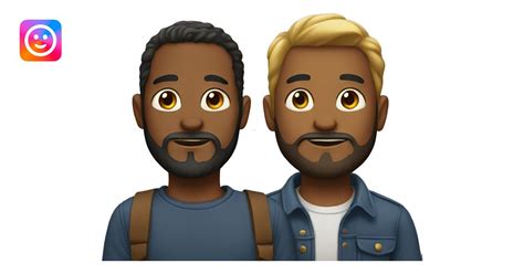 Two Brothers One With Beard Emoji Ai Emoji Generator