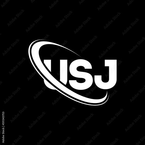 Vetor De Usj Logo Usj Letter Usj Letter Logo Design Initials Usj Logo Linked With Circle And