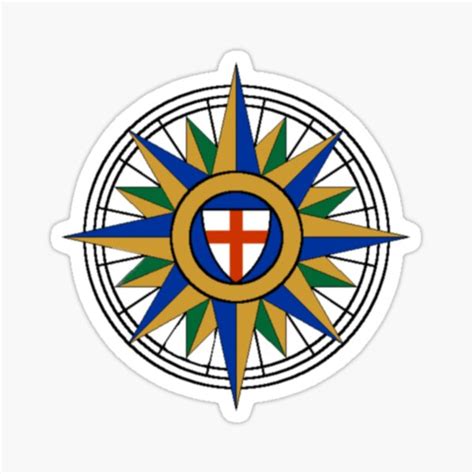 Anglican Compass Rose Sticker For Sale By Ruidh Redbubble