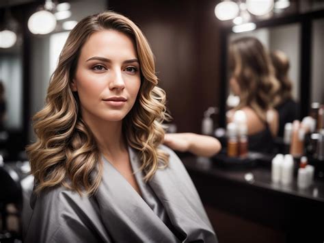 Uma Mulher Na Frente De Um Espelho Com O Reflexo De Seu Rosto No