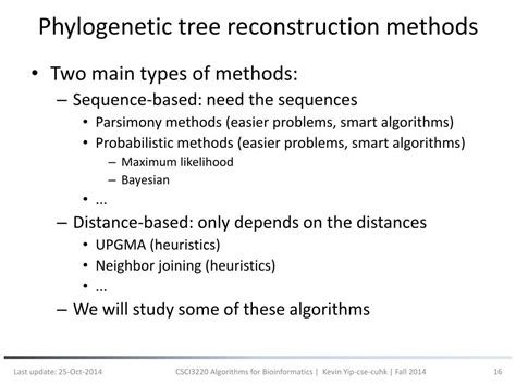 ppt lecture 8 phylogenetic tree reconstruction powerpoint