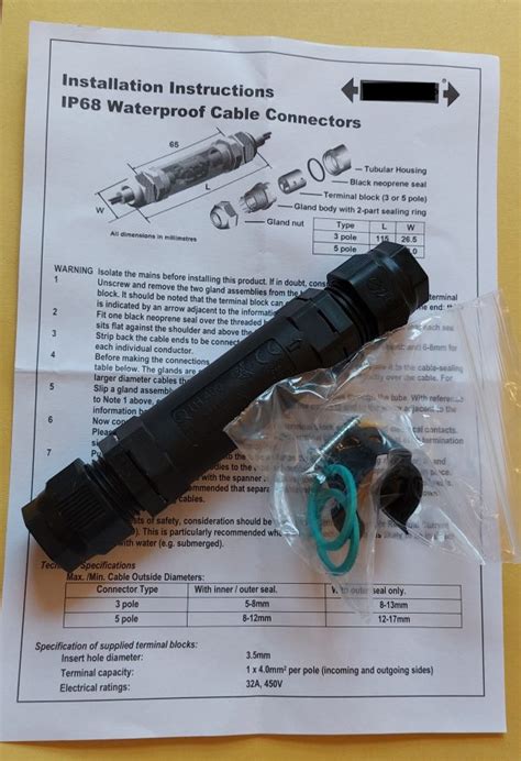 Ac Cable Connectors Waterproof Outdoor Cable Joints Ip68