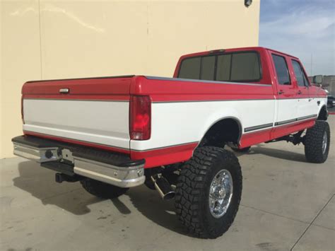 L K Clean Low Miles 1997 F350 Crew 4x4 Lifted Zf6 Manual 7 3