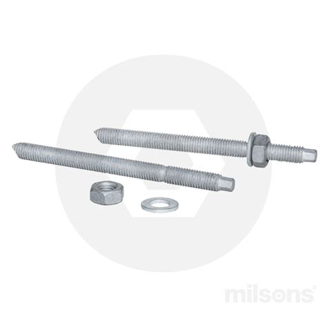 Chem Set Stud M24x300 Galv Milsons