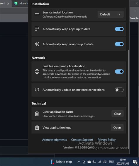 Mu4 Issue Muse Hub Window Is Too Big To Fit On Screen With 150